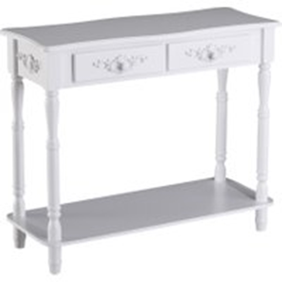 numaonline. HOMCOM 2 Drawers Console Table-White